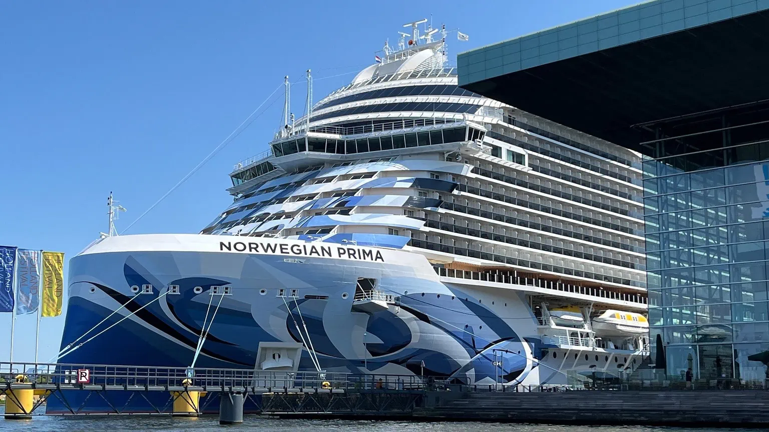 Norwegian Prima Breaks Free Of Moorings During High Winds